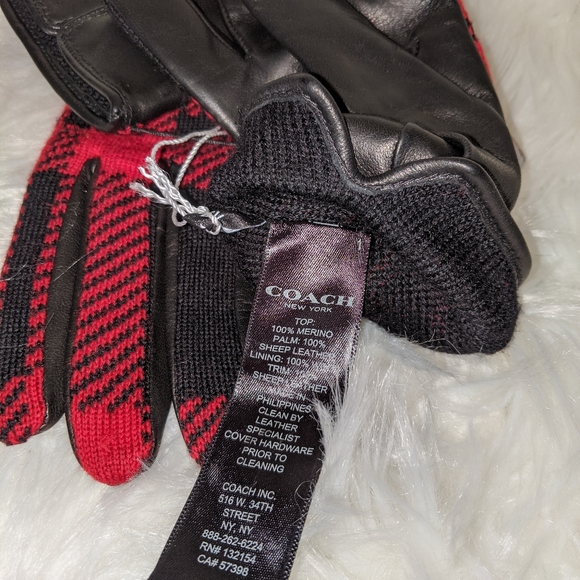 Coach | Accessories | Coach Plaid Leather Gloves | Poshmark